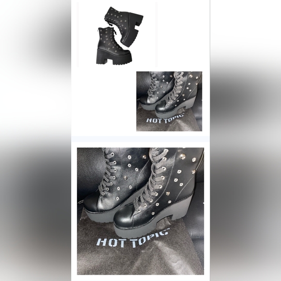 Hot Topic | Shoes | Nwt Hot Topic Grommet Lace Up Platform Boots | Poshmark